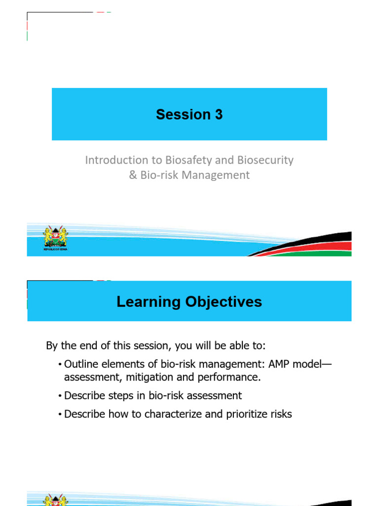 MODULE 3.2 - BIOSAFETY - Session 2 - Introduction To Bio-Risk Management | PDF | Risk | Hazards