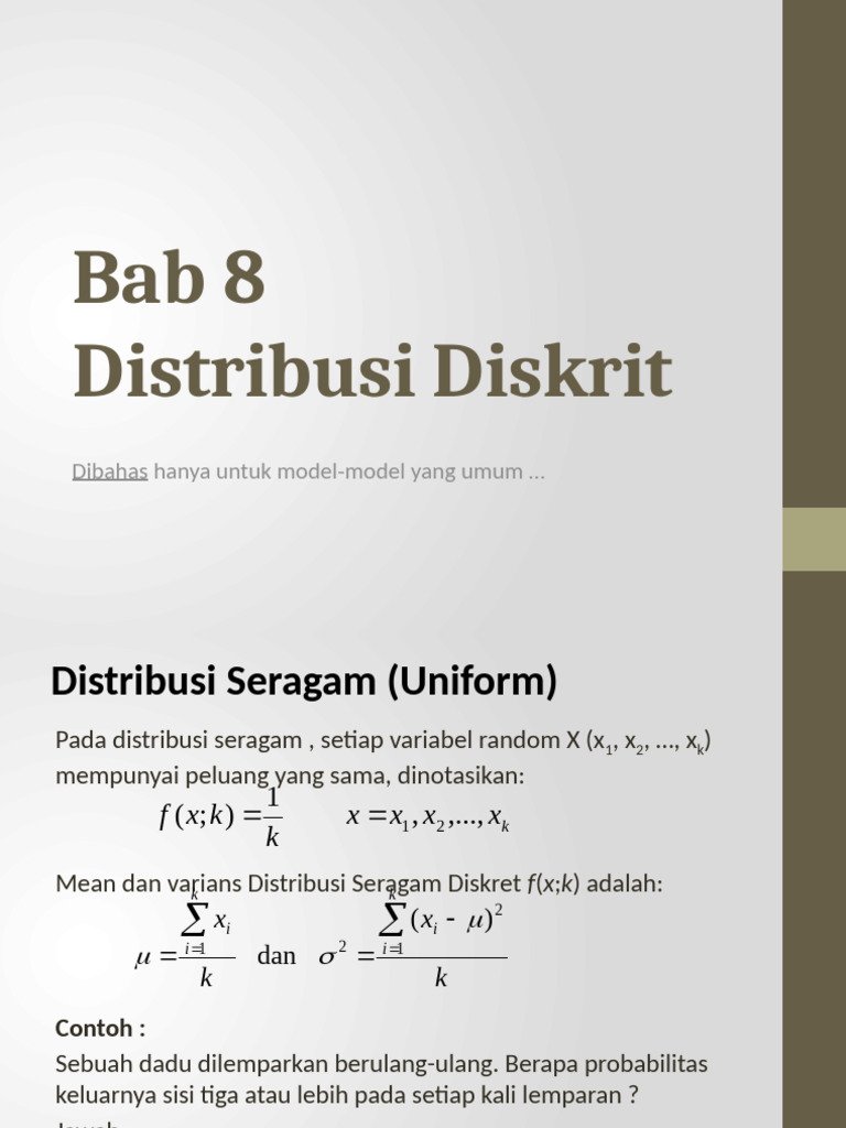 08-Distribusi Diskrit | PDF