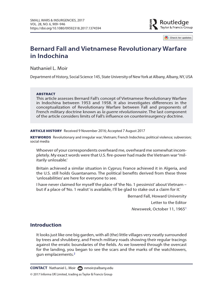 BernardFallAndVN 2017 | PDF | French Indochina | Vietnam