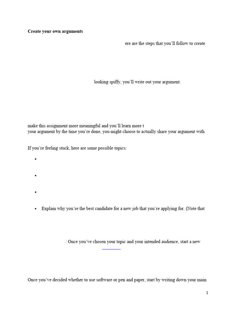 Create Compelling Arguments Step-by-Step | PDF | Argument | Reason