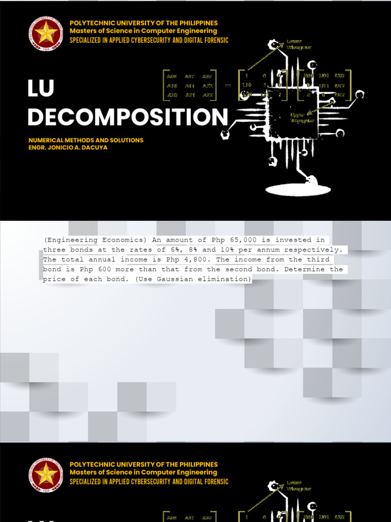 Lesson4. LU Decomposition | PDF | Matrix (Mathematics) | Mathematical Analysis