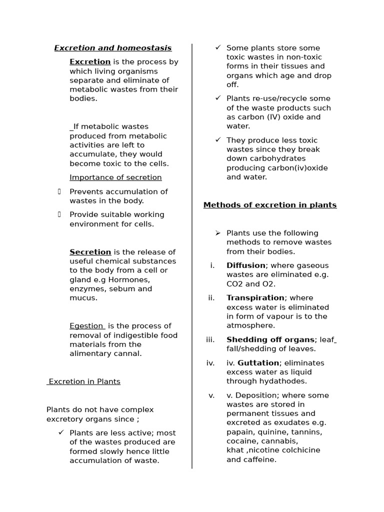 Excretion and Homeostasis | PDF | Kidney