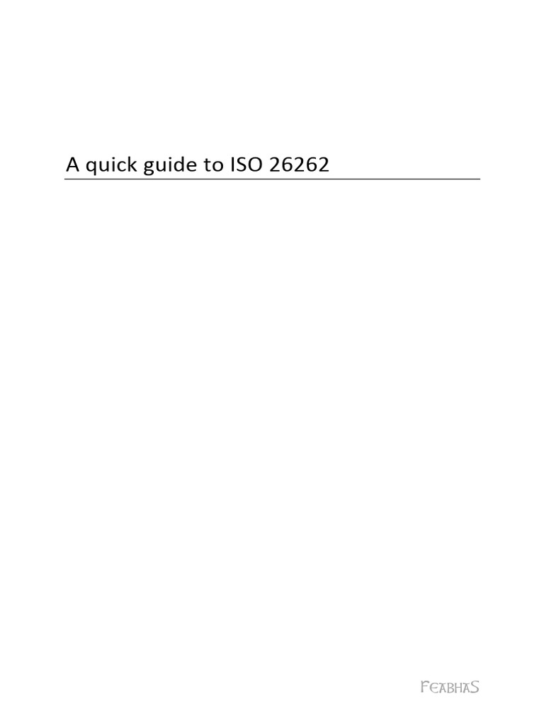 A Quick Guide To ISO 26262 | PDF