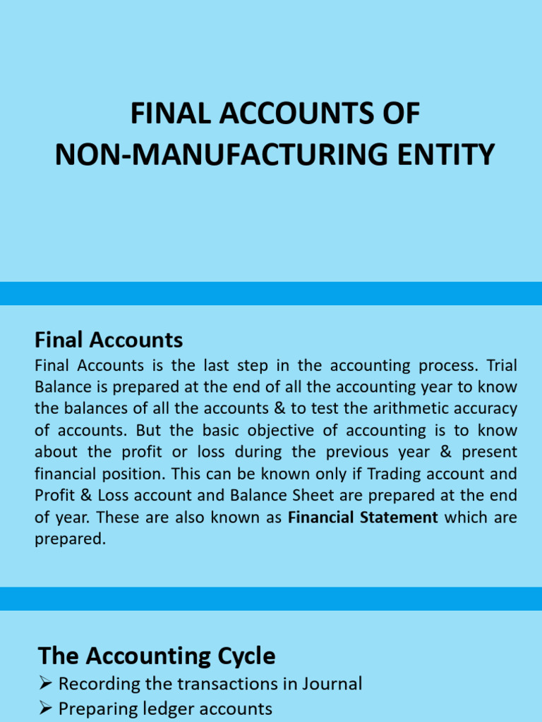 Revision Class 2 Final Accounts of Non Manufacturing Entity PPT (1) - 1646412 - 2025 - 05 - 29 ...