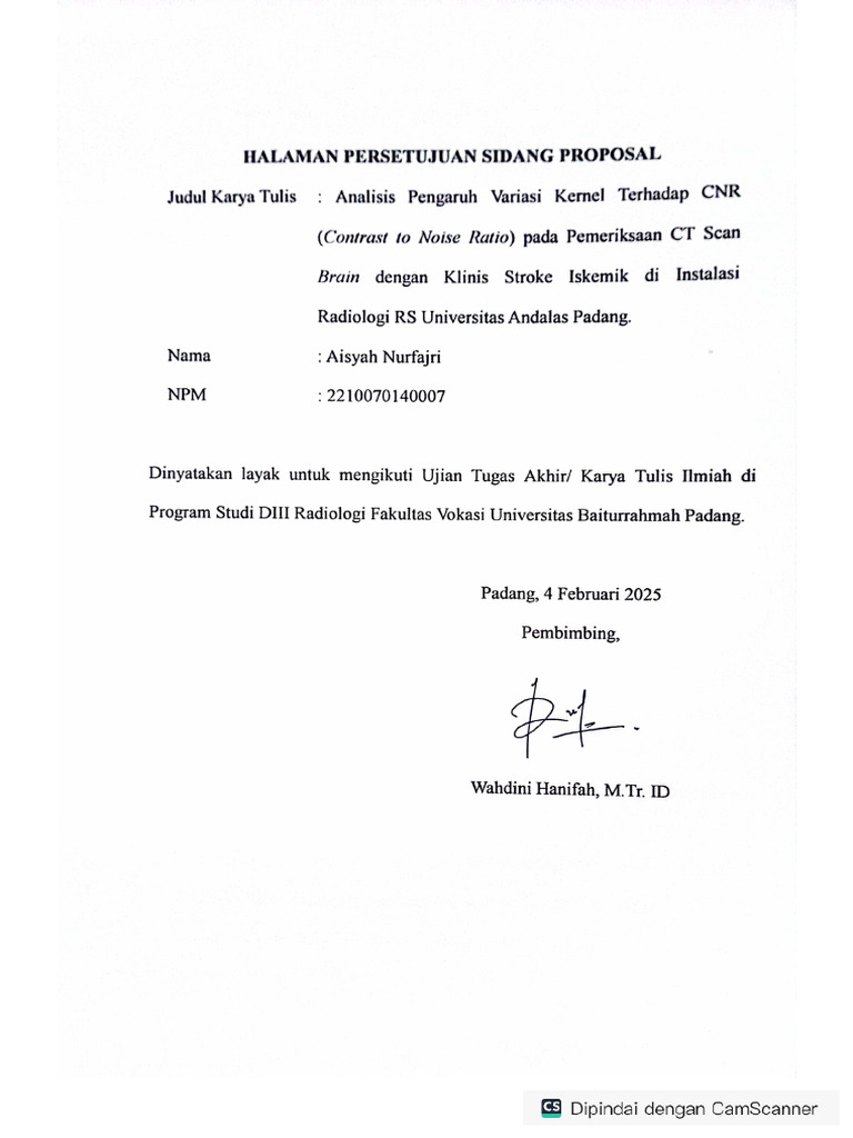 Halaman Pengesahan Proposal | PDF