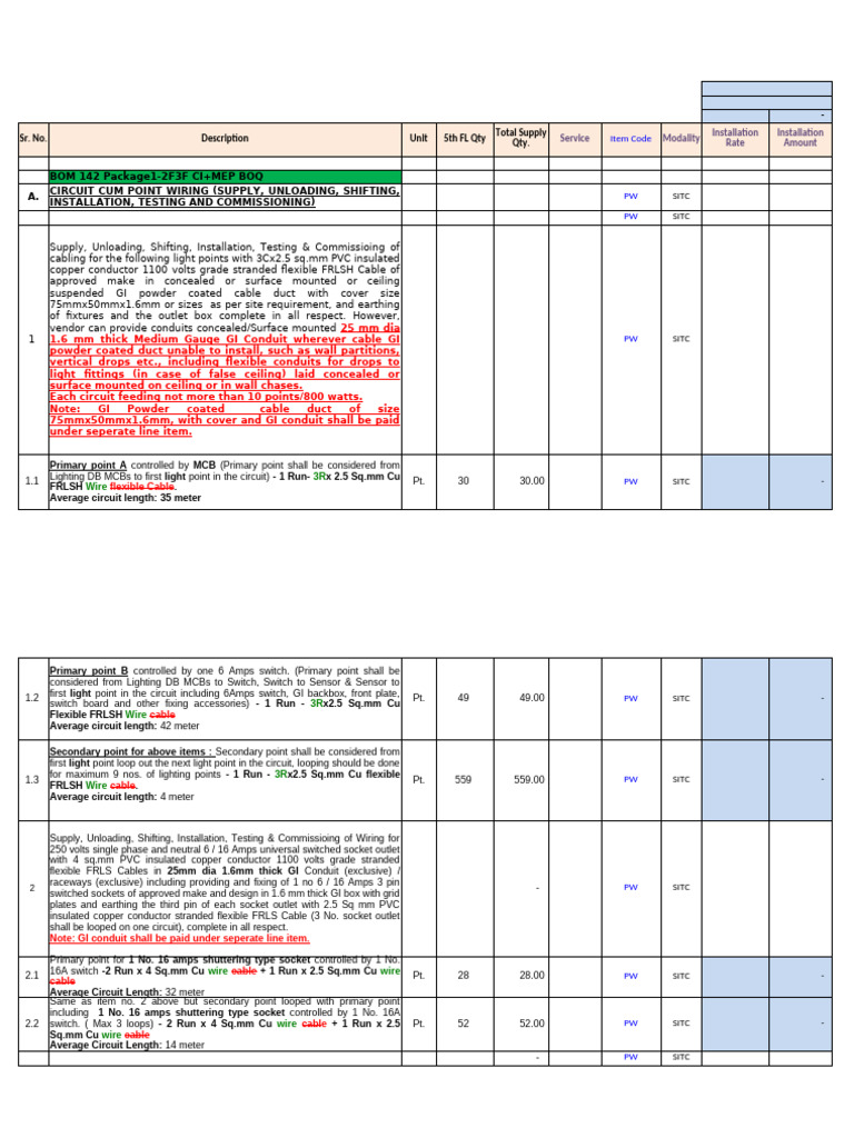 Price List - CTRLS DC5 - Ele PKG - 5th FL Labour | PDF | Electrical Connector | Electrical Wiring