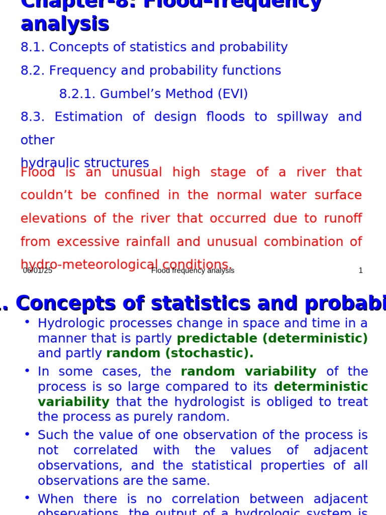 Ch. 8 Flood-Frequency Analysis | PDF | Normal Distribution | Probability Distribution