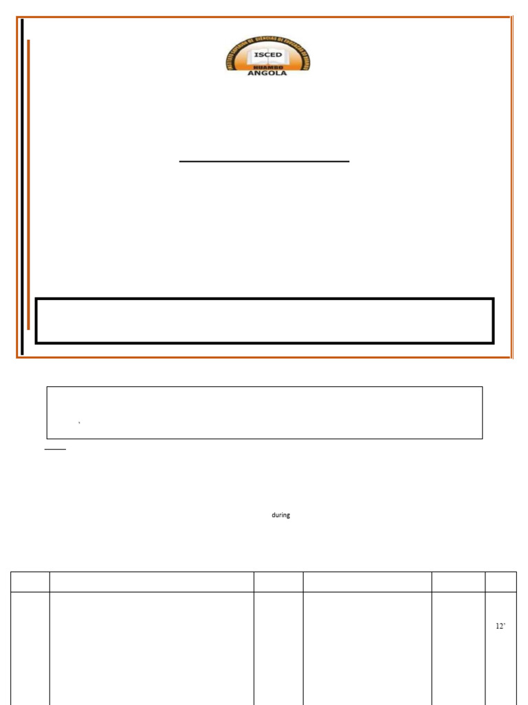 Clothes Lesson Plan-Teaching Practice - Escola Cdte Bula-2021 | PDF | Teachers | Learning