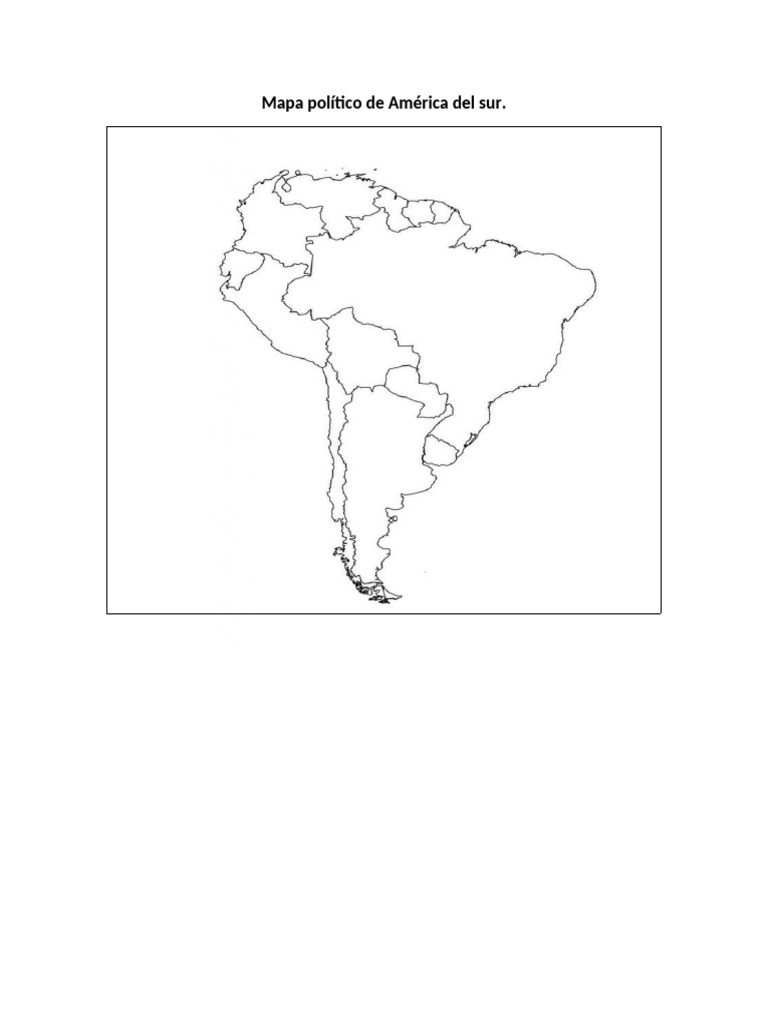 Mapa MUDO Político de América Del Su | PDF