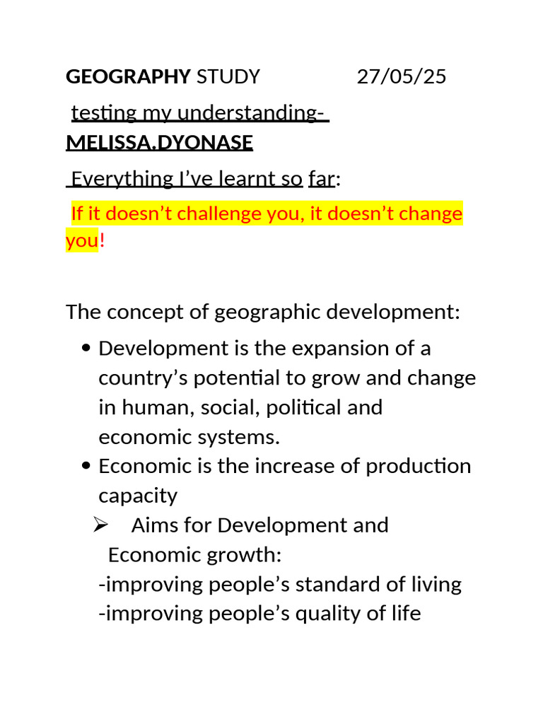 Geography Study 27 | PDF