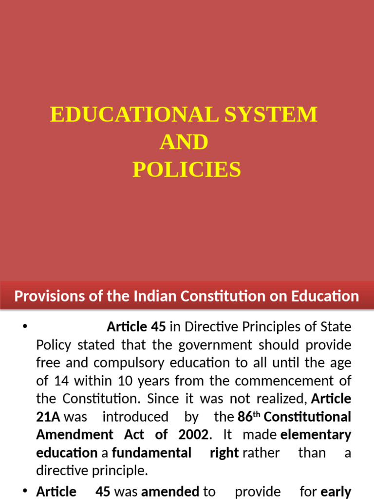 Indian Education System Overview | PDF