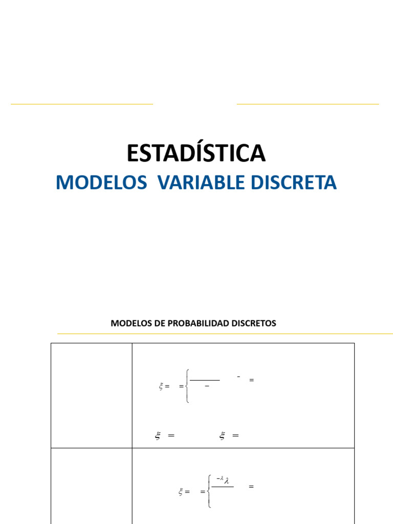 8 - Modelos Variable Discreta | PDF | Probabilidades y estadísticas ...