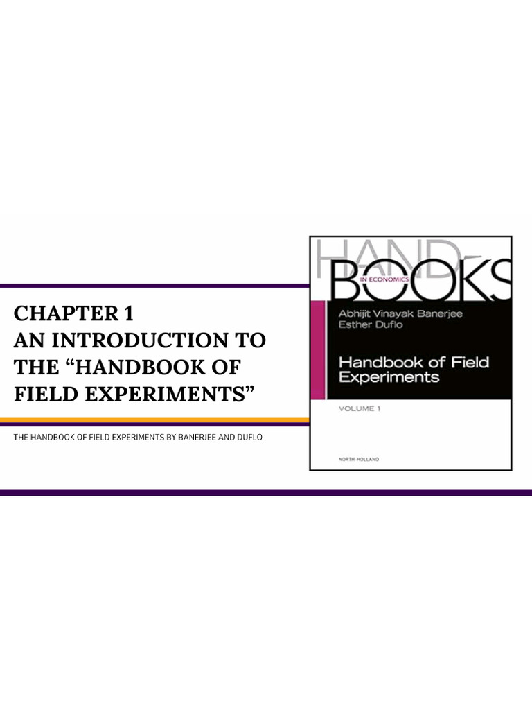 UNIT 3 PART 3 Handbook of Field Experiments-Presentation | PDF