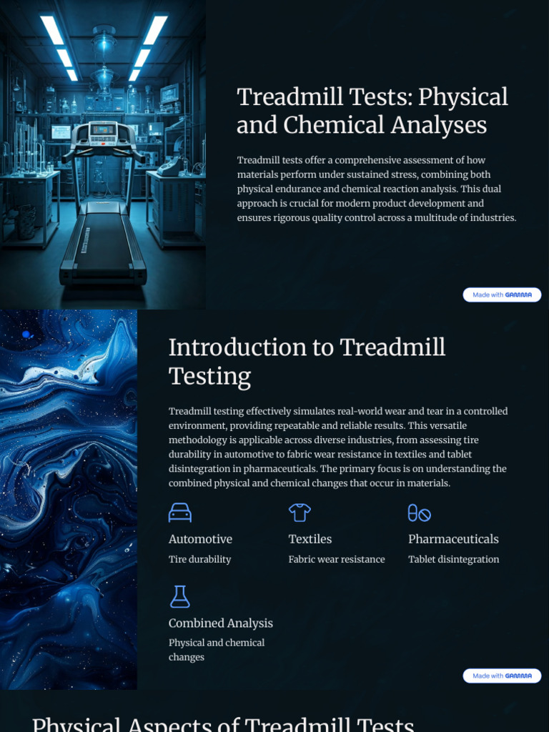 Treadmill Tests Physical and Chemical Analyses | PDF
