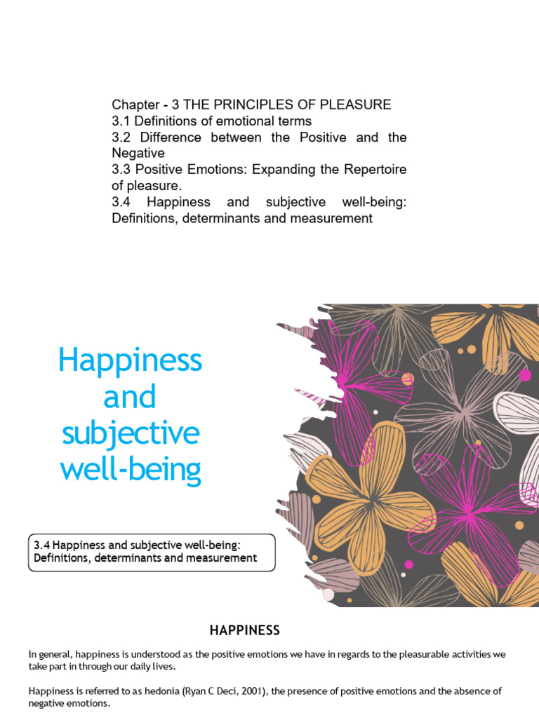 Principles of Pleasure and Well-Being | PDF | Well Being | Emotional ...