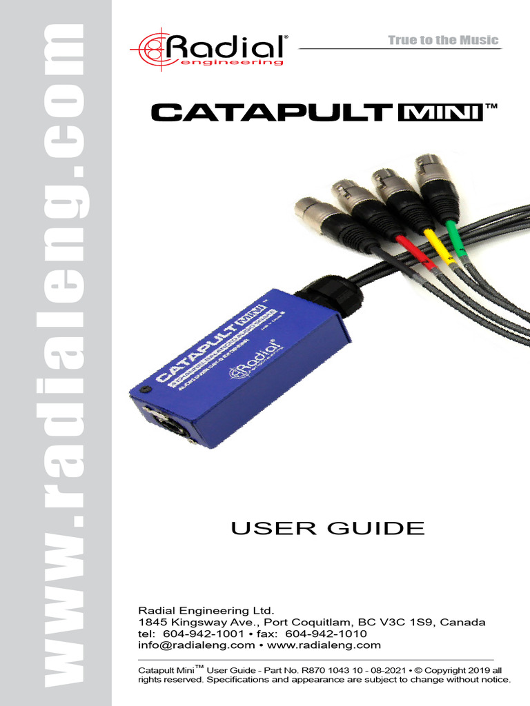 Catapult Mini TX RX Manual WEB 08 2021 | PDF | Amplifier | Information And Communications Technology