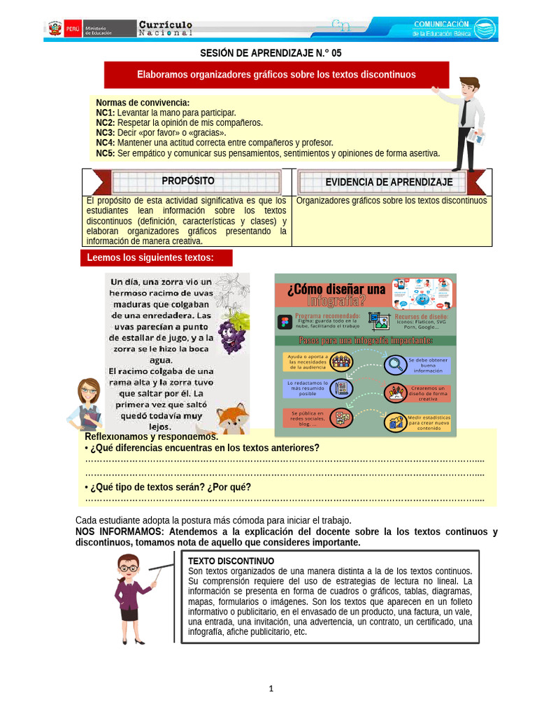 Ficha-Texto Discontinuo - 2° | PDF
