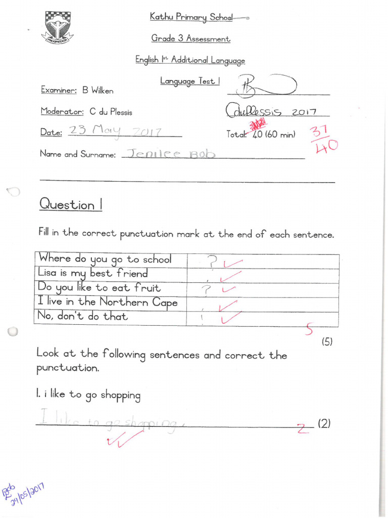 Gr3 Eng Q2 Language Test1 | PDF
