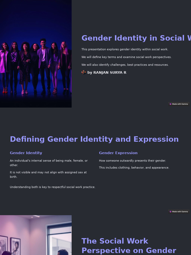 Gender Identity in Social Work Practices | PDF | Social Work | Gender