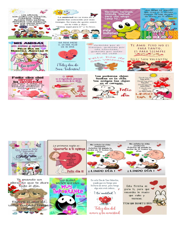 Tarjetas Del Amor y Amistad | PDF
