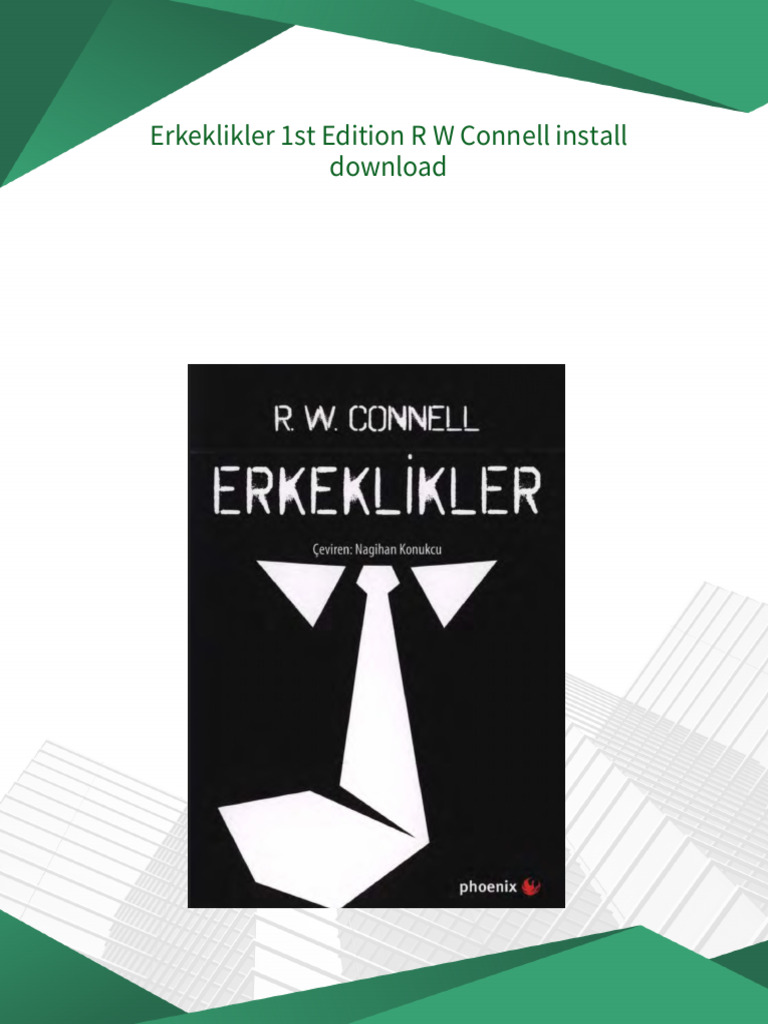 Erkeklikler 1st Edition R W Connell PDF Download | PDF