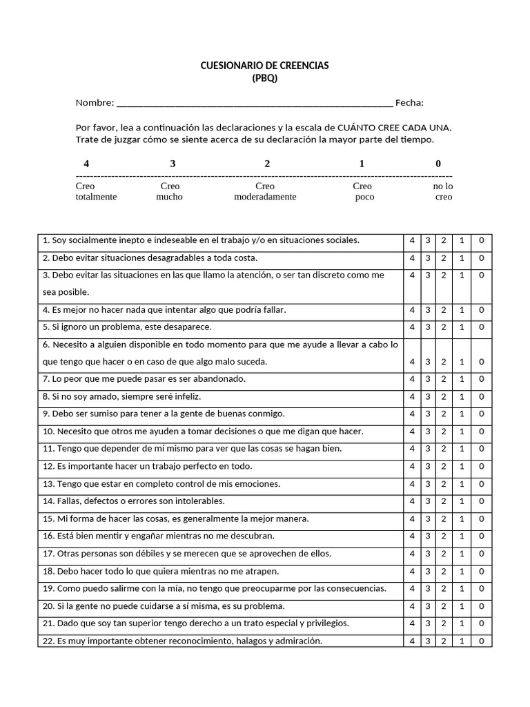 PBQ Spanish SF R II | PDF