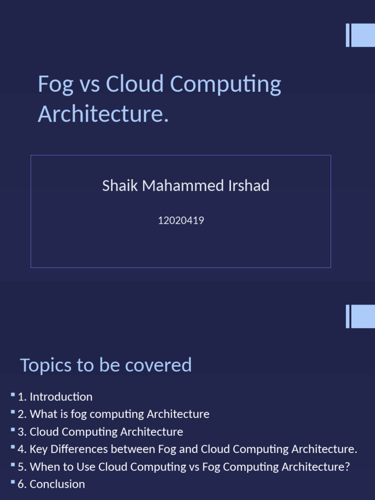 Fog vs Cloud Computing Architecture | PDF | Cloud Computing | Computing