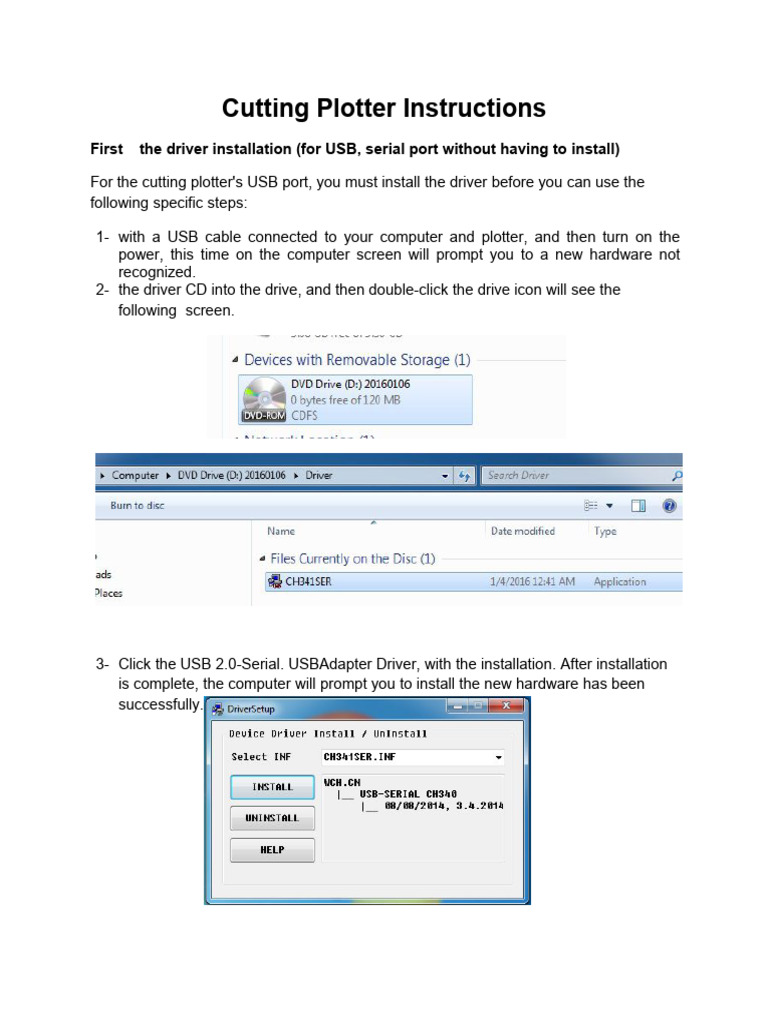 Cutting Plotter Instructions.1 ARTCUT | PDF | Usb | Computer Hardware