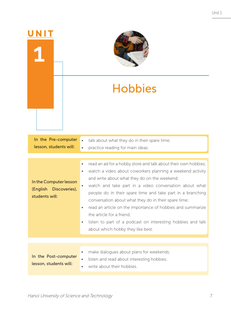 Hobbies in English: Unit 1 Overview | PDF | Birdwatching | Origami