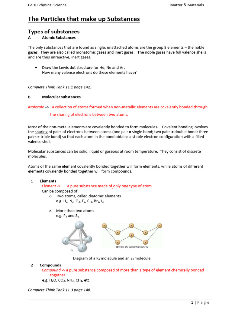 Particle Model of Matter 7 Pages | PDF | Ion | Chemical Bond