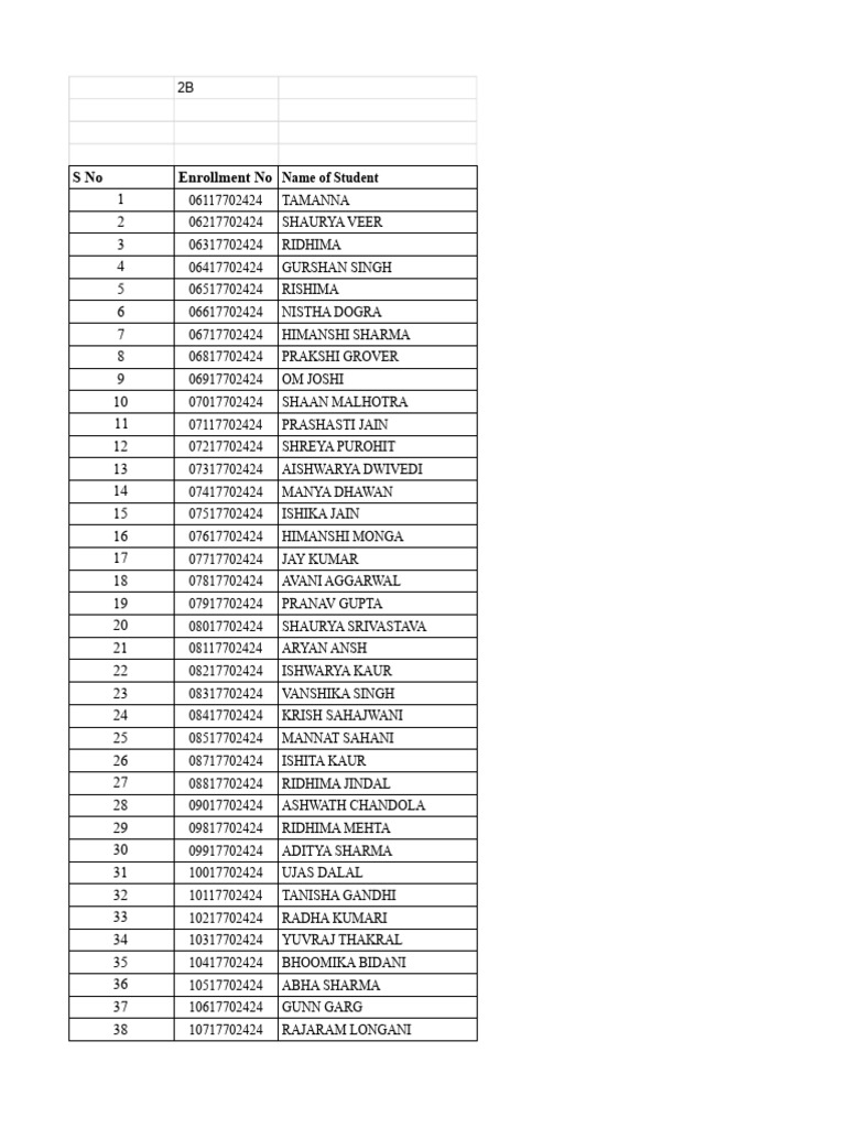 Student Enrollment List 2023 | PDF