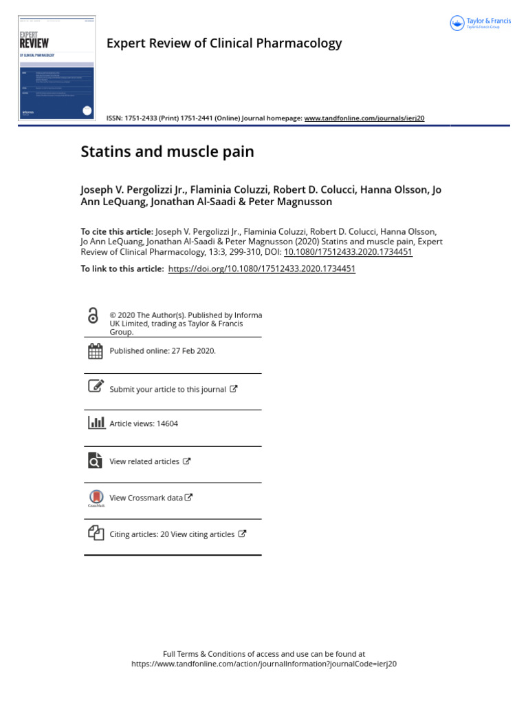 Muscle Pain | PDF | Statin | Antidepressant