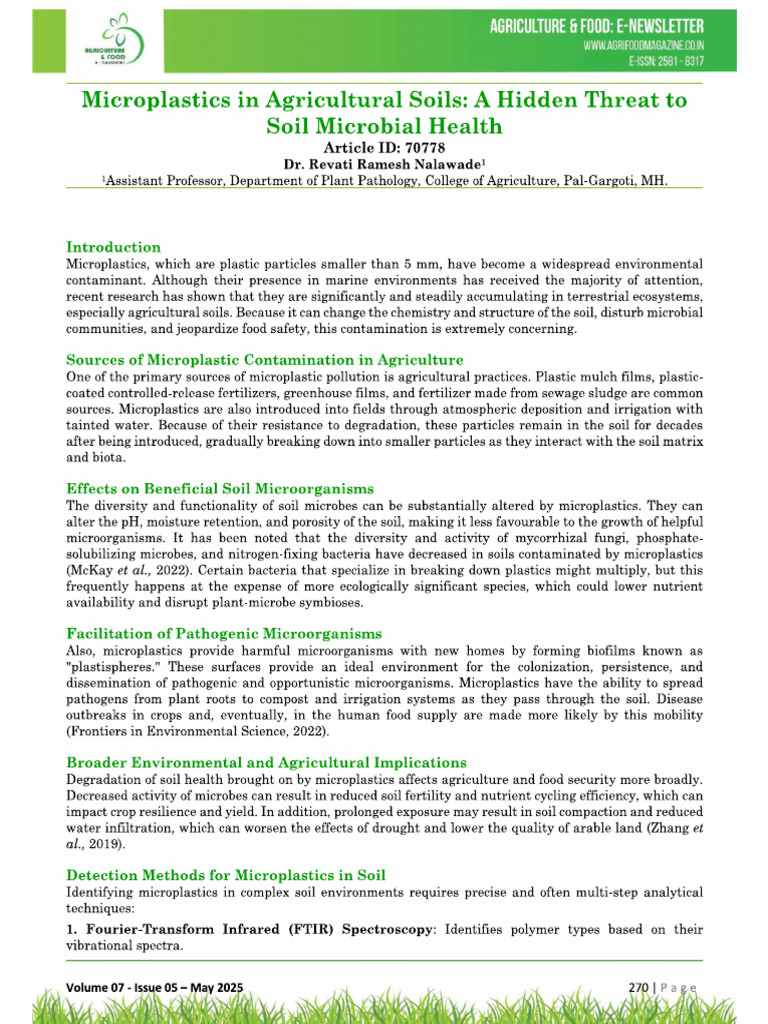 Microplastic Contamination | PDF