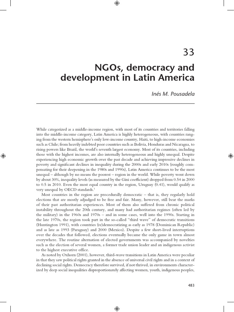 NGOs and Democracy in Latin America | PDF | Non Governmental ...