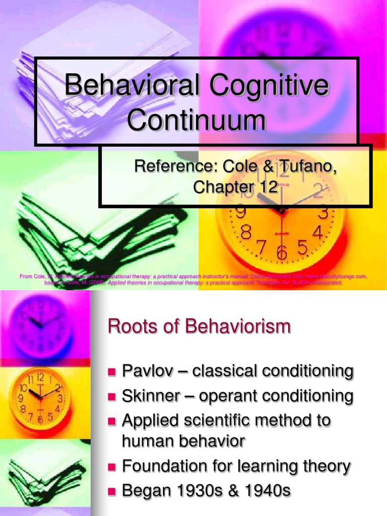 7 Behavioral Cognitive Continuum | PDF | Reinforcement | Occupational ...