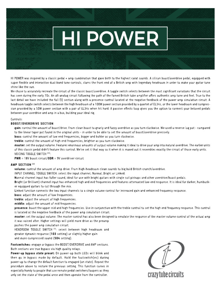 Hi Power Manual | PDF