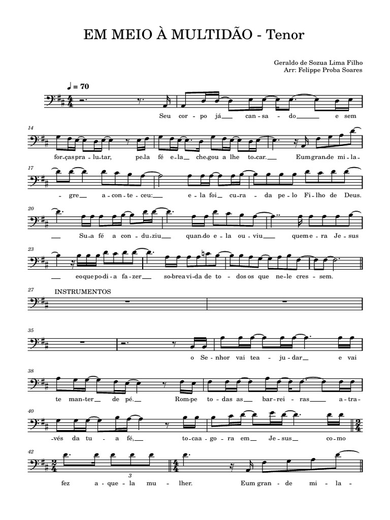 Em Meio à Multidão - Tenor | PDF