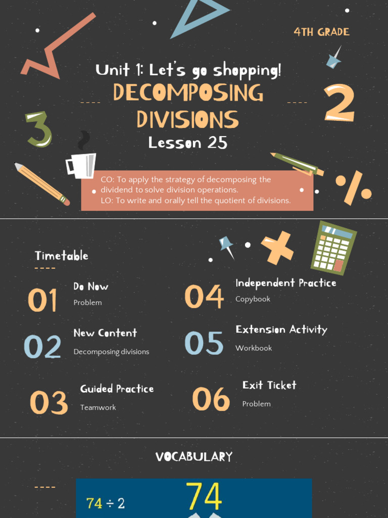 U.1 Lesson 25 Divisions Decomposition | PDF | Division (Mathematics) | Abstract Algebra
