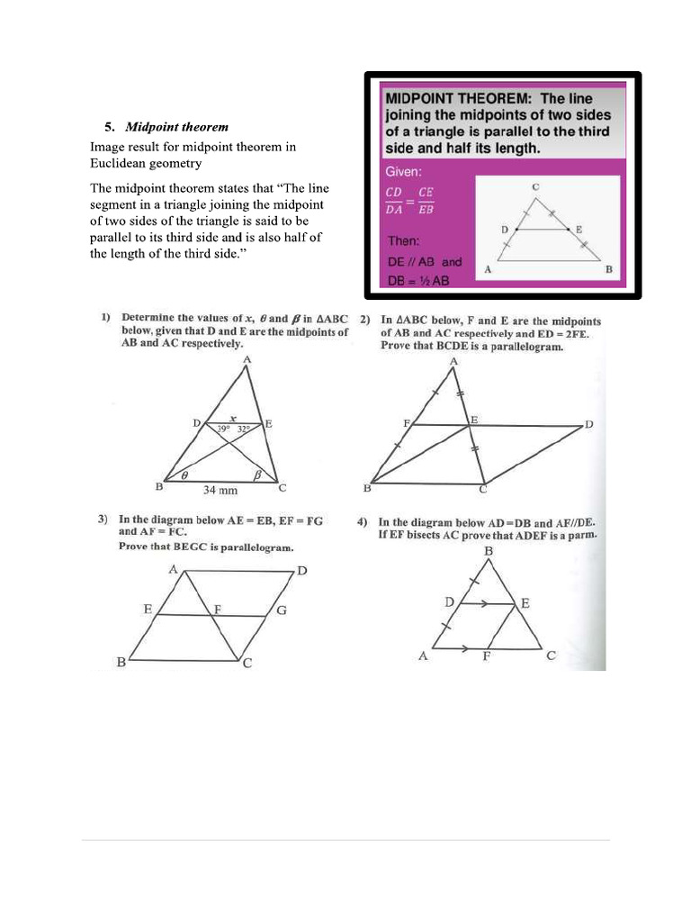 5.midpoint Theorem | PDF