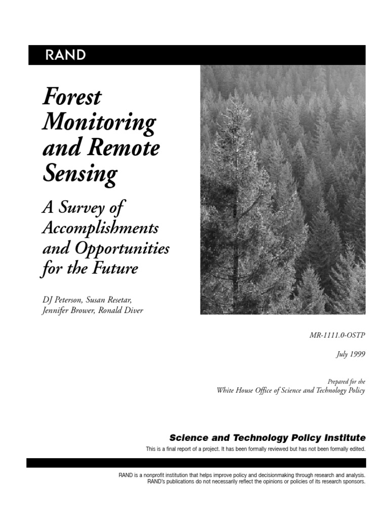 Forest Monitoring & Remote Sensing Report | PDF | Remote Sensing ...