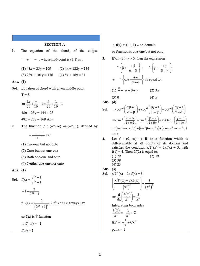 JEE Advanced Crash Course for Class 12 | PDF | Mathematical Physics ...