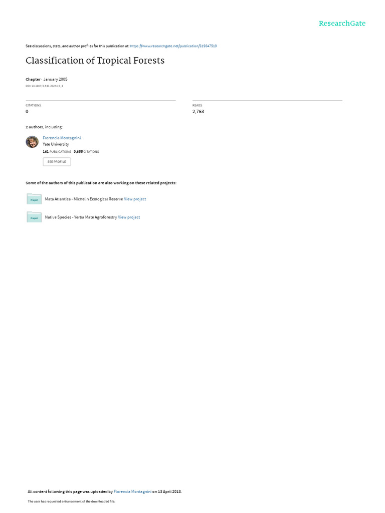 Classification of Tropical Forests | PDF | Forests | Rain