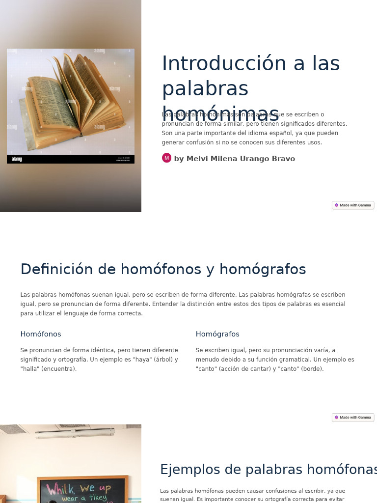 Introduccion A Las Palabras Homonimas | PDF | Comunicación | Ortografía