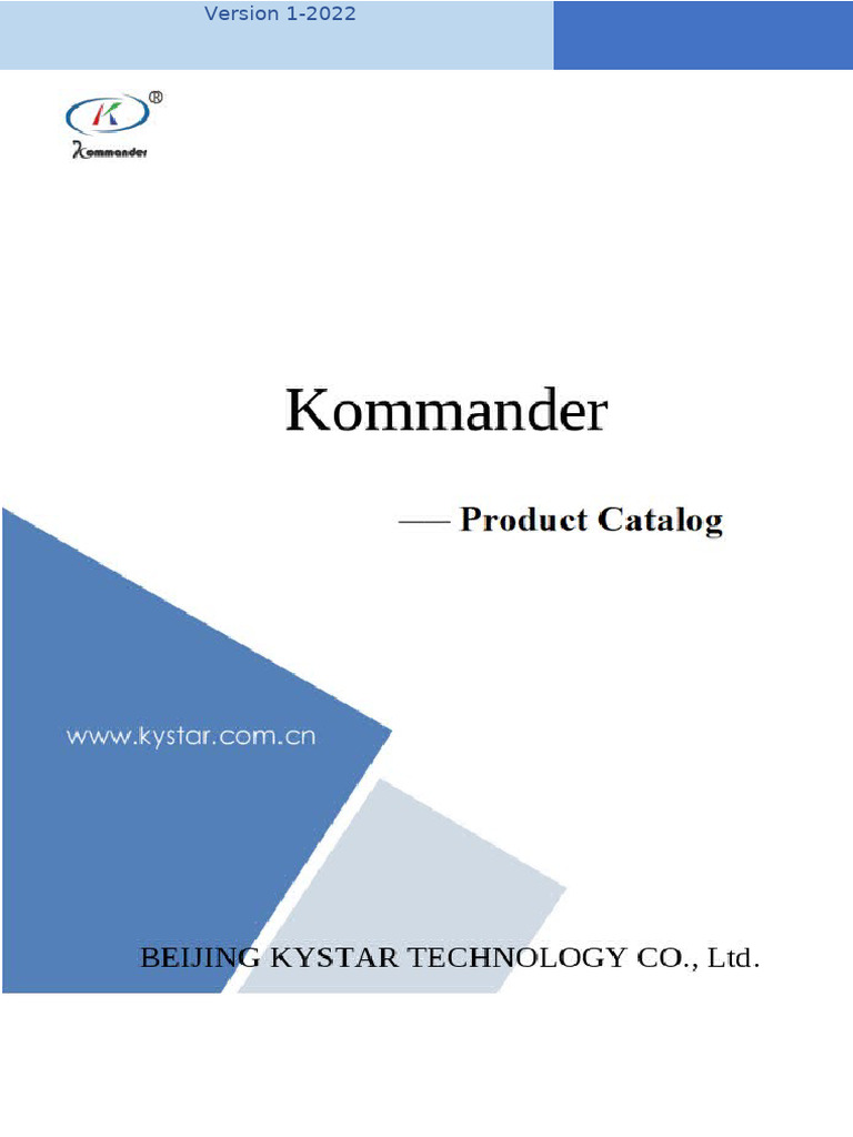 Catalouge Thông Số Sản Phẩm Kommander - Việt20230619 | PDF