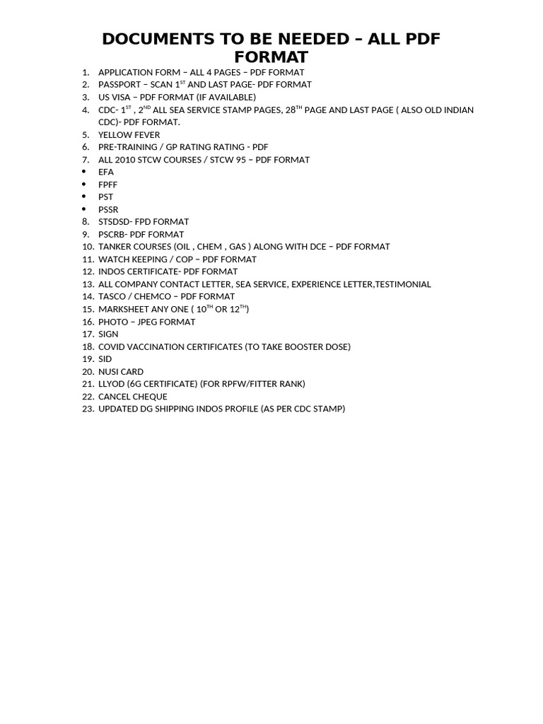 Check List | PDF