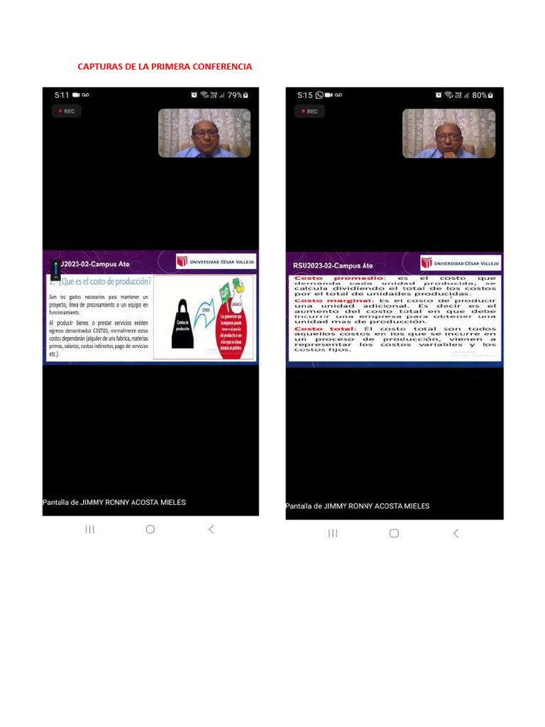 Capturas de La Primera Conferencia | PDF