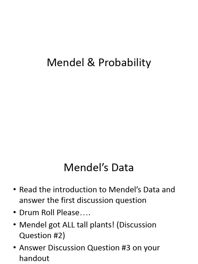 2025 Mendel & Probability | PDF