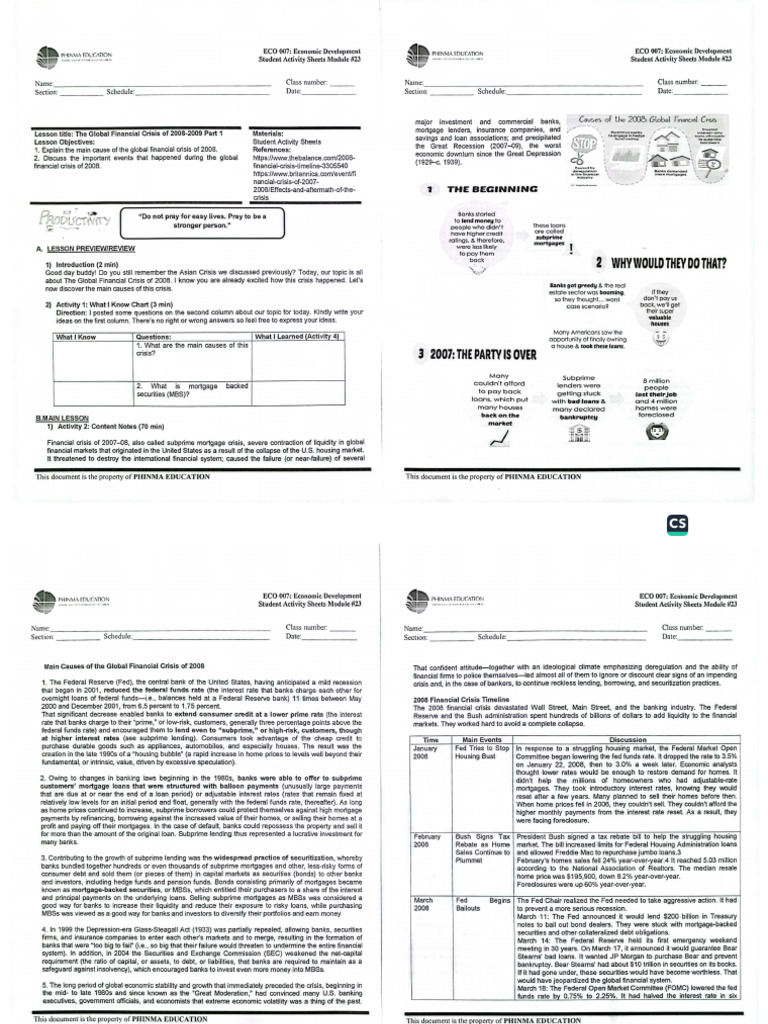 ECO007 Module 23 | PDF