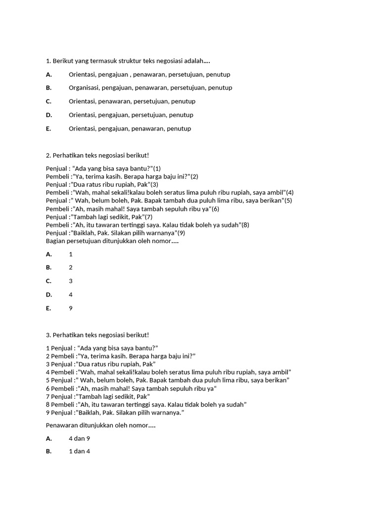 2425 GENAP Contoh Soal ASS Kelas X | PDF