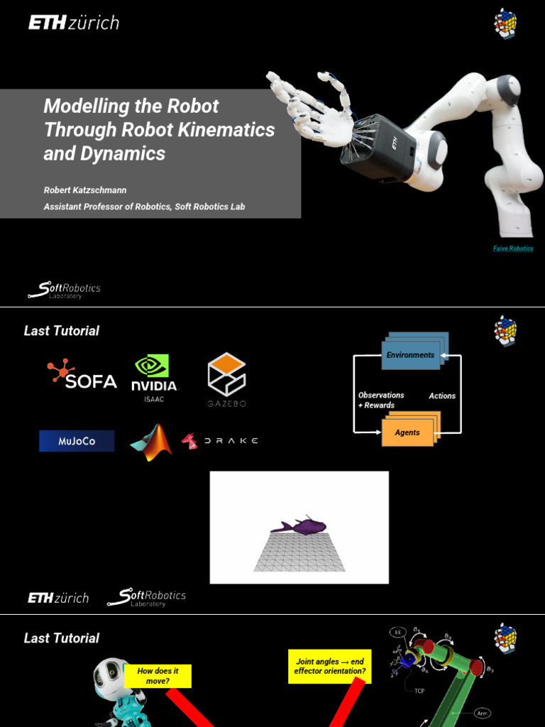 6 Slides Kinematics and Dynamics | PDF | Kinematics | Robotics